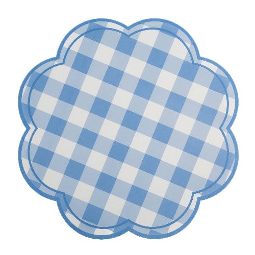 Blue Gingham Soft Scallop Paper Placemats – Jenn & Co.