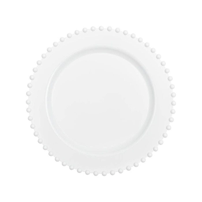 Beaded White Plastic Plates (Select Size) – Jenn & Co.
